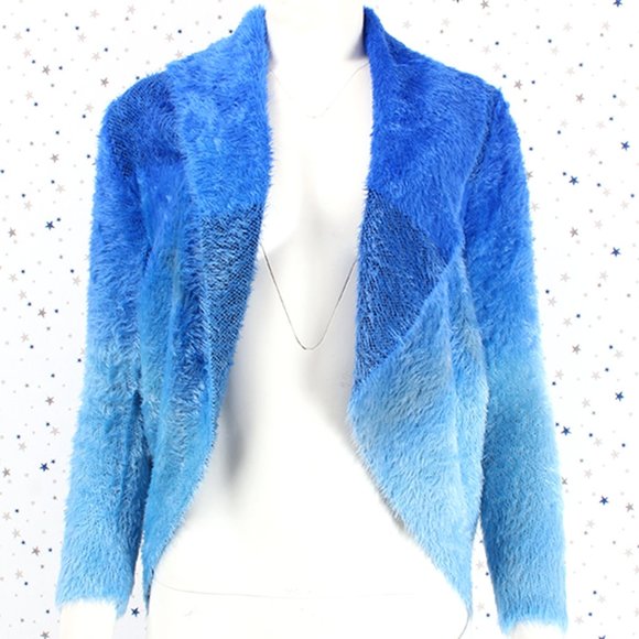 Sweaters | Fuzzy Ombre Cardigan Sweater Blue | Poshmark
